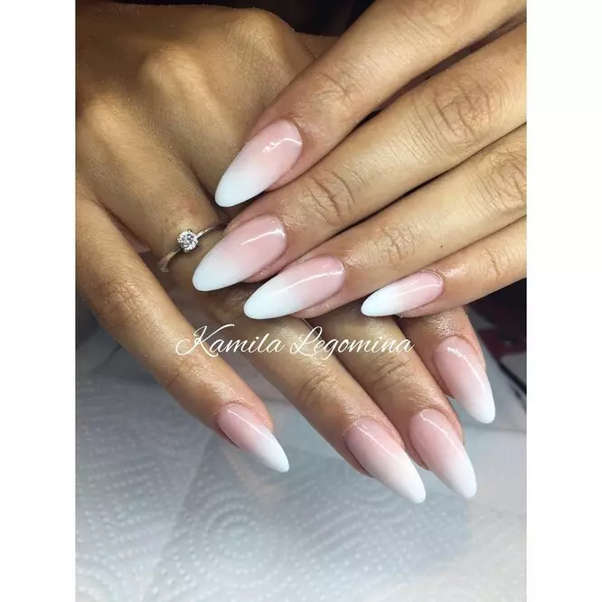 Tunafanya manicure ambayo mpenzi atafurahi: 19 tofauti juu ya somo la ombre 11844_4