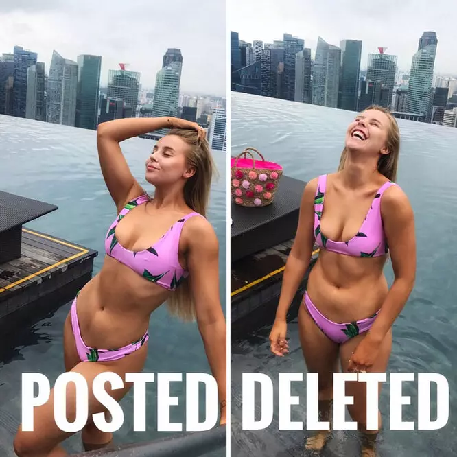 Instagram vs kanyataan: blider nunjukkeun kumaha pigura éndah dilakukeun 12417_7