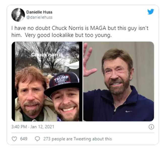 Di Washington, menemukan Chuck Norris ganda, yang diterima paparazzi untuk aktor itu sendiri 17679_1