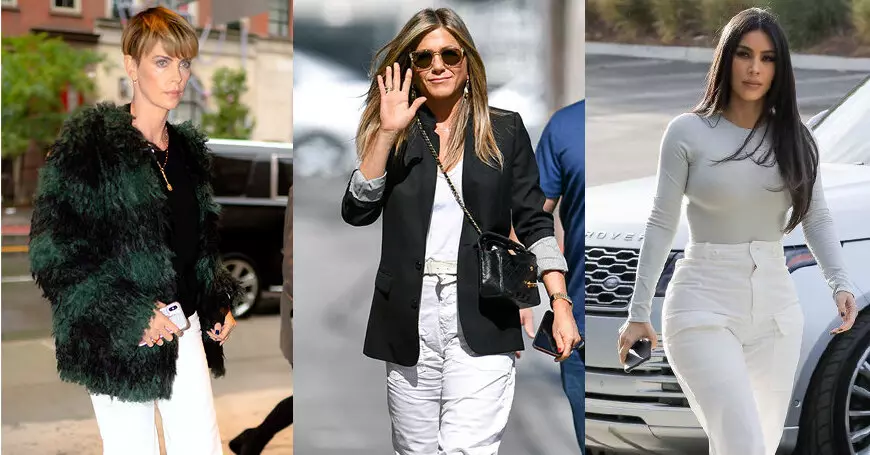 Comment porter des pantalons blancs en hiver: 5 conseils universels de Hollywood Stars