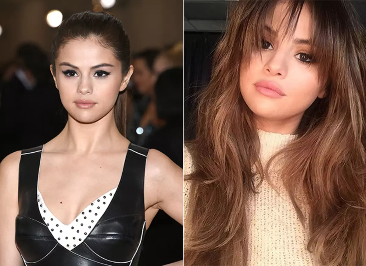 Selena gomez cu breton și fără