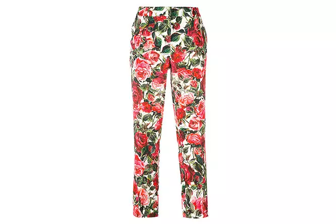 Blomme blomme: 10 Culoton broek met 'n groot druk vir kantoor en partye 39141_2