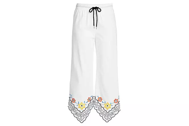 Blomme blomme: 10 Culoton broek met 'n groot druk vir kantoor en partye 39141_9