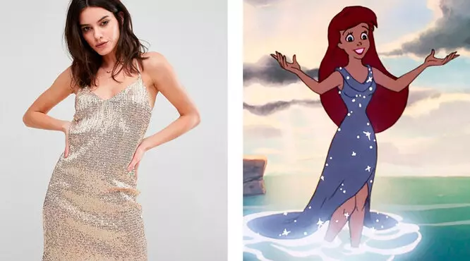 Dûk yn in mearke: meitsje jo klear foar de simmer, imitearje de styl fan 'e helte Disney 39212_1