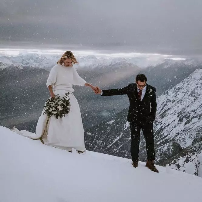 Gyengéd királynő: 18 lenyűgöző ötletek a téli esküvőre Instagram-tól 43873_5