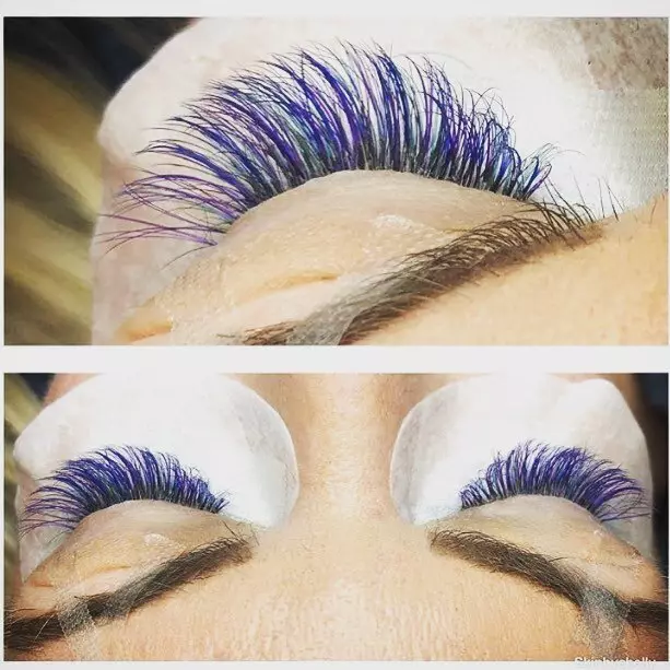 For mood: New Beauty Trend - Colored eyelashes in Ombre technique 47033_3