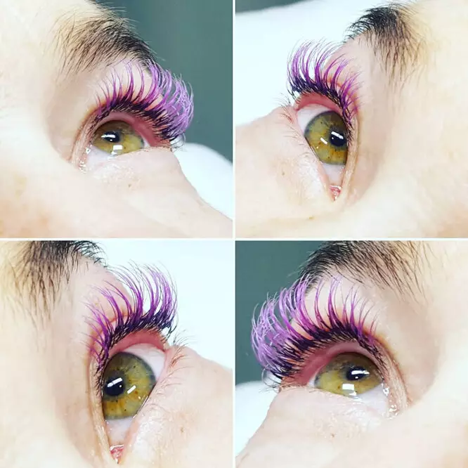For mood: New Beauty Trend - Colored eyelashes in Ombre technique 47033_4