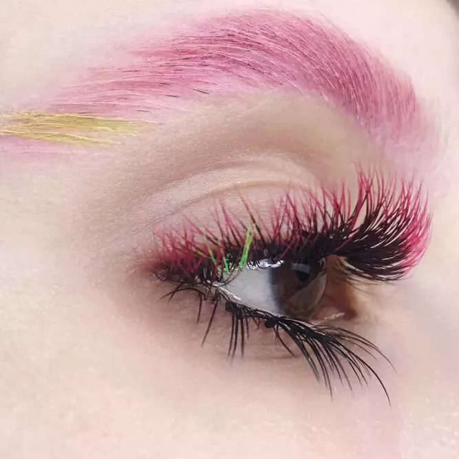 For mood: New Beauty Trend - Colored eyelashes in Ombre technique 47033_6