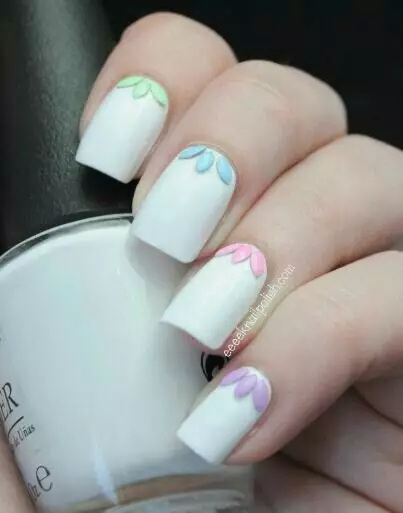 White manicure: 25 incredible ideas for summer 49436_17