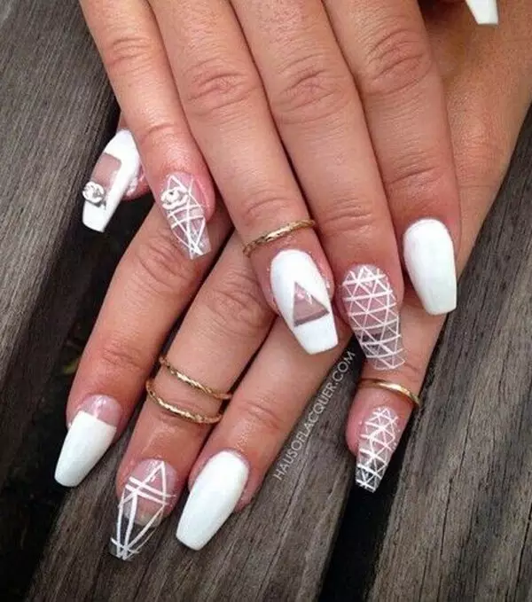 White manicure: 25 incredible ideas for summer 49436_2