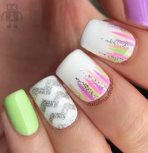White manicure: 25 incredible ideas for summer 49436_25