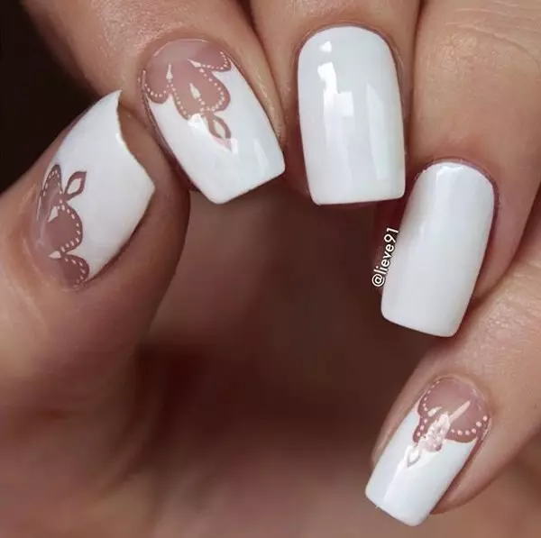 White manicure: 25 incredible ideas for summer 49436_5