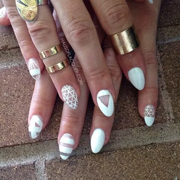 White manicure: 25 incredible ideas for summer 49436_6