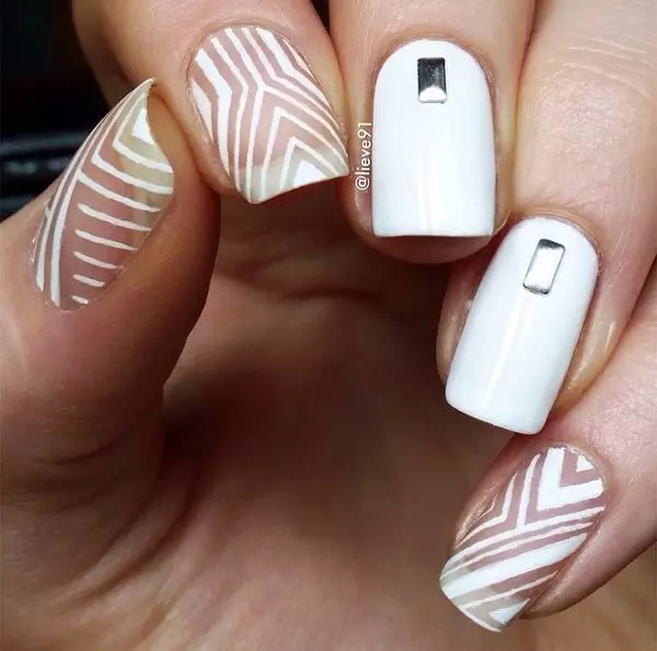 White manicure: 25 incredible ideas for summer 49436_8