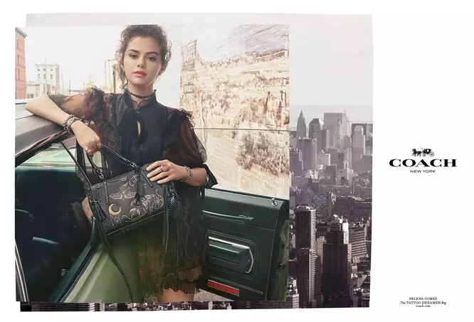 Selena Gomet for the third time became the face of Coach. And showed the main bags of the season 49917_2