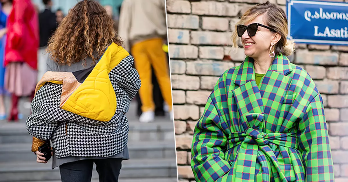 Colored down jackets at Fashion Week in Tbilisi