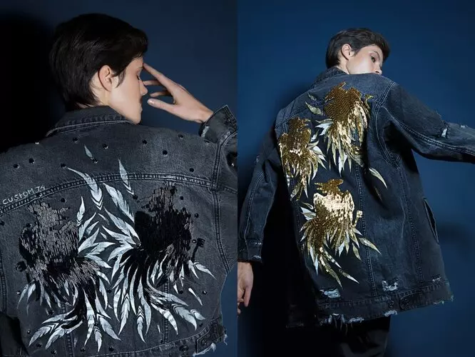 Embroidery and painting: 12 Kochettkova denim jackets, from which we are crazy 53593_2