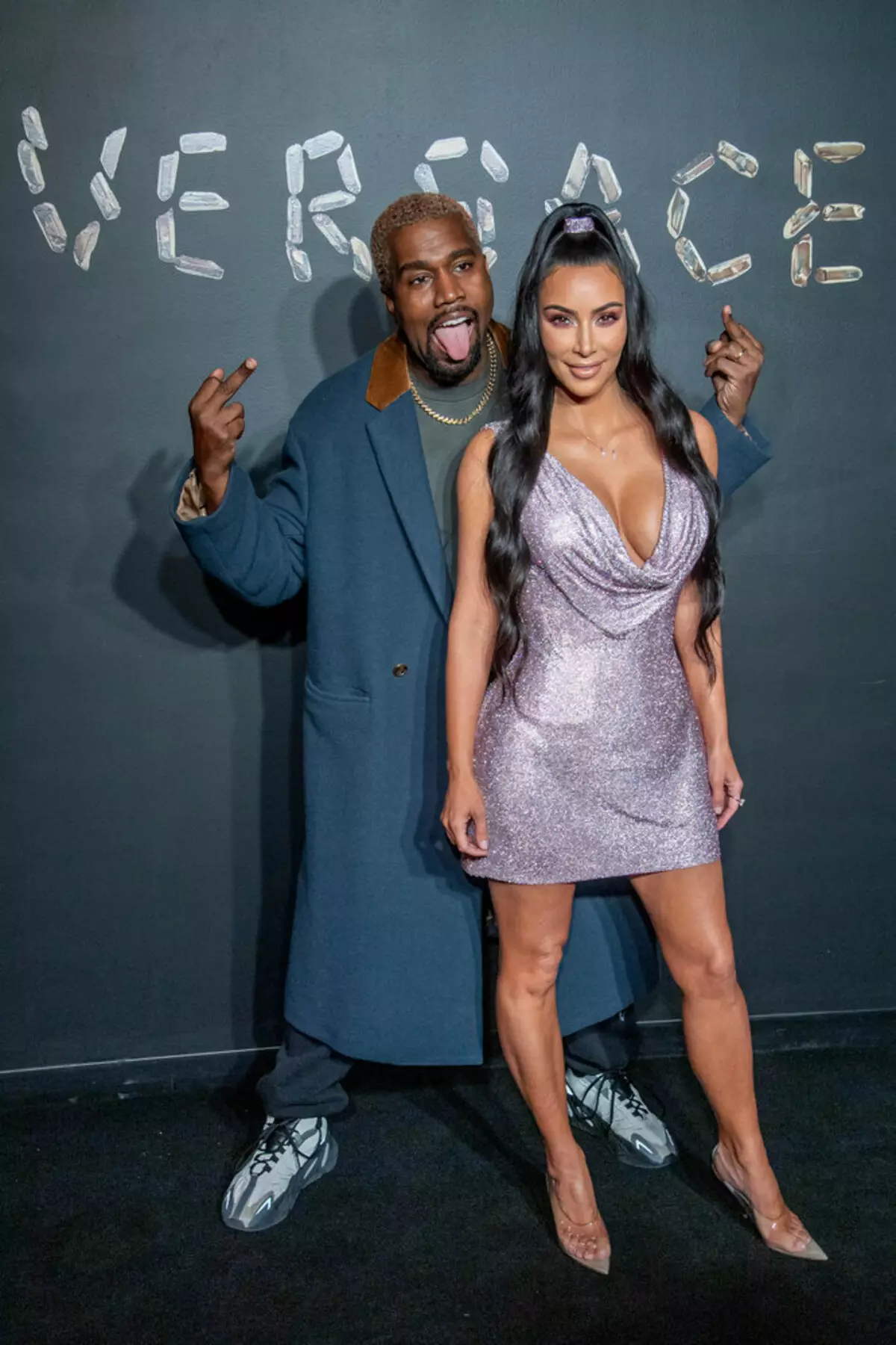 The most stylish: Kim Kardashian and Kanye West at the Versace show 53644_4