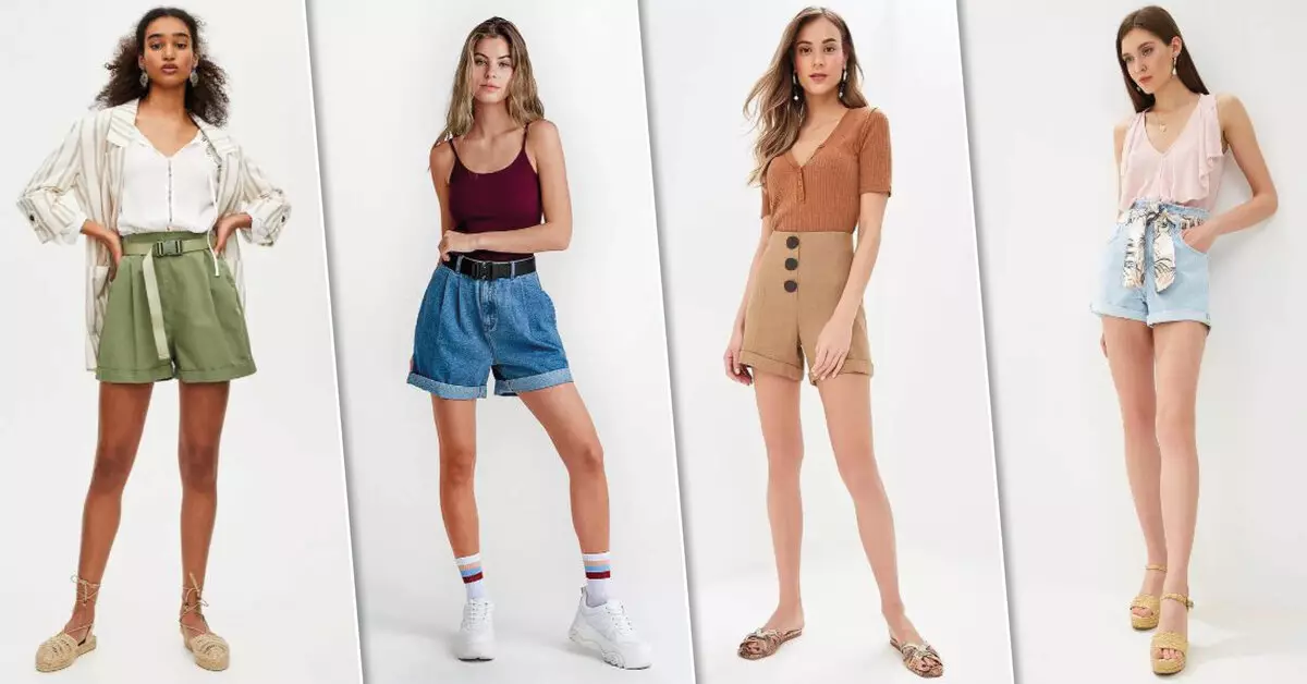 Frequency! Fashionable shorts with socodes to create the effect of long legs