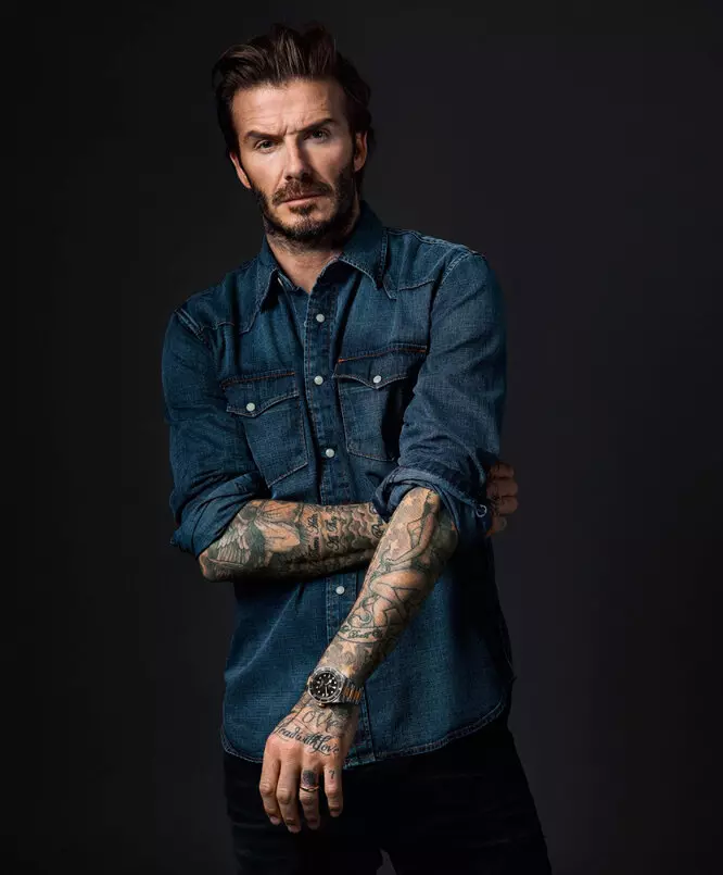 Van het zoete knap in de voorbeeldvader: hoe veranderde David Beckham in 25 jaar 7158_15