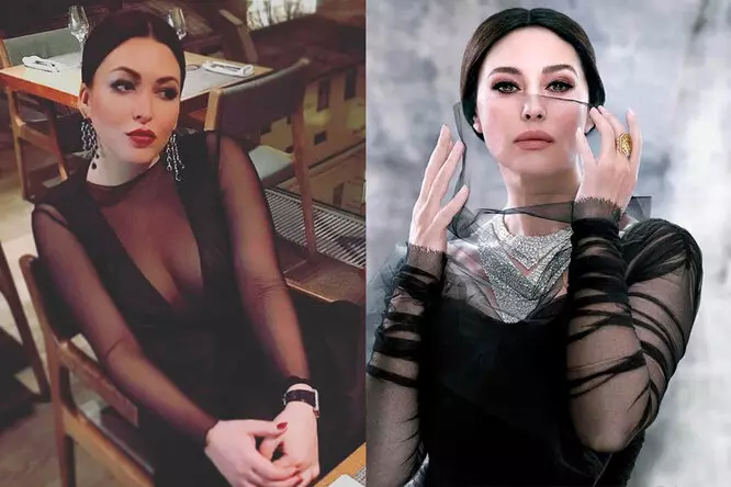 Serangan Clone: ​​5 béntang Rusia, anu disebut rangkep Monica Bellucci 8870_3